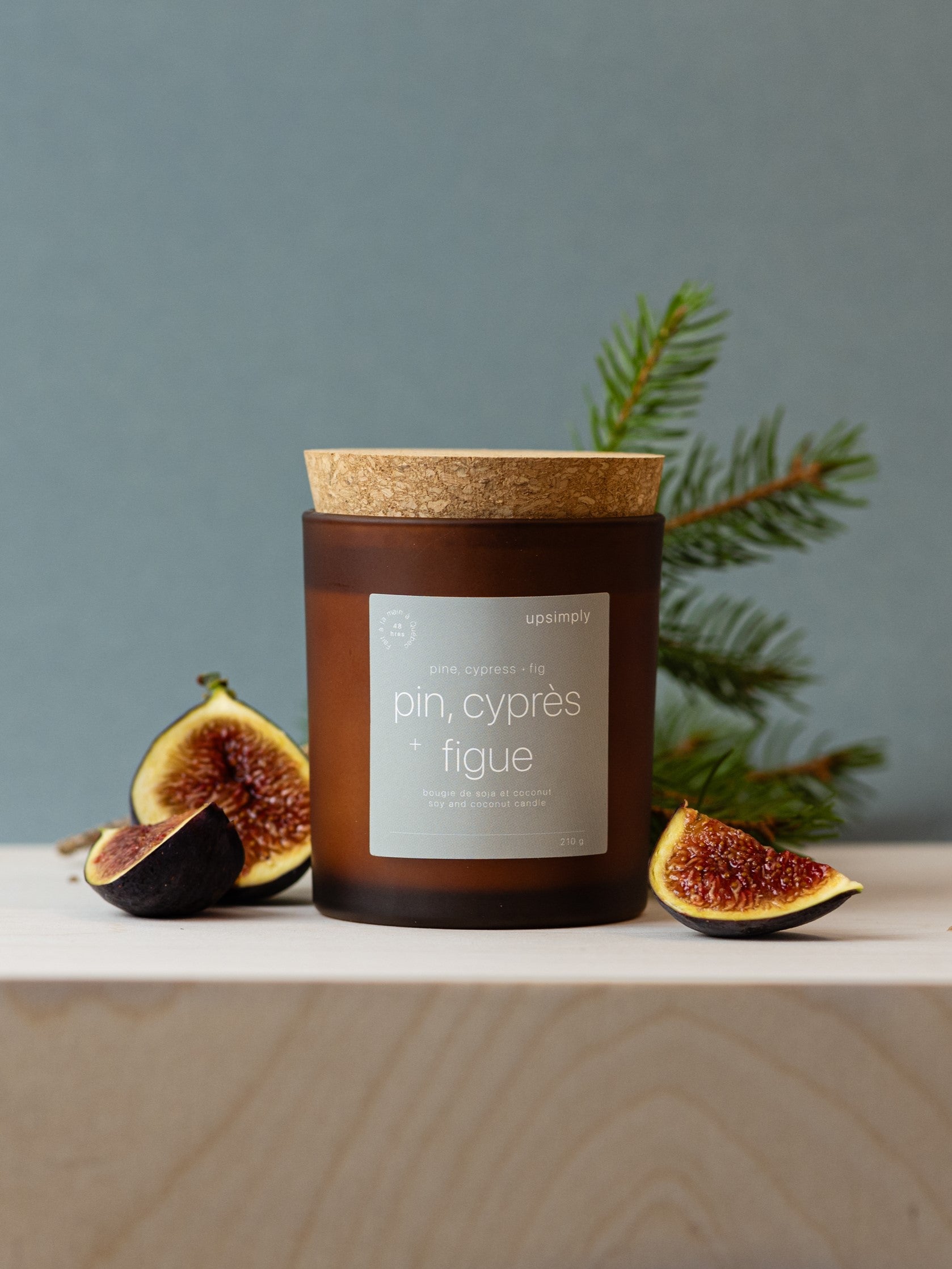 Soy candle - Pine, cypress & fig – Boutique UpSimply